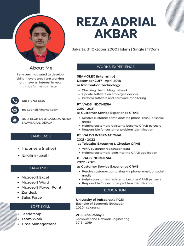 (Eng) CV REZA ADRIAL AKBAR | PDF | Computing | Software