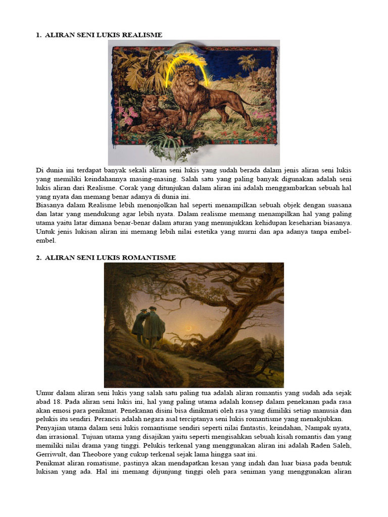 Seni Lukis Aliran Realisme | PDF | Seni | Puisi