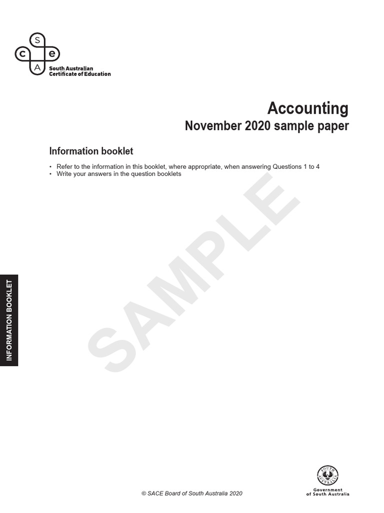 2020 Sample Accounting Information Booklet | PDF