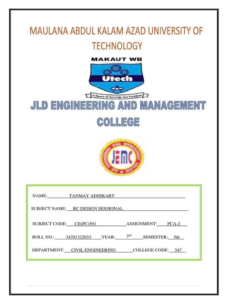 RC DESIGN PCA2 by Tanmay | PDF | Computers | Technology & Engineering