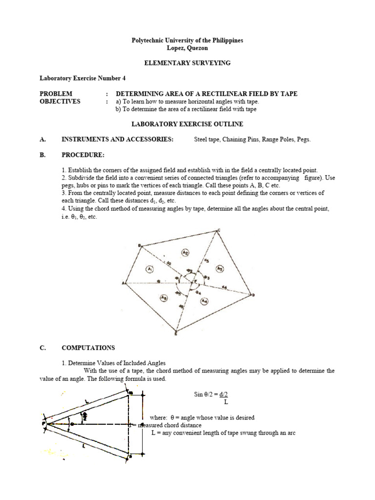 Area Calculation of Rectilinear Fields | PDF | Triangle | Area