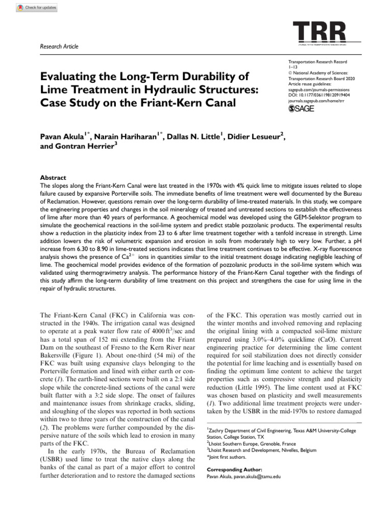 Long-Term Durability of Lime Treatment | PDF | Soil | Clay