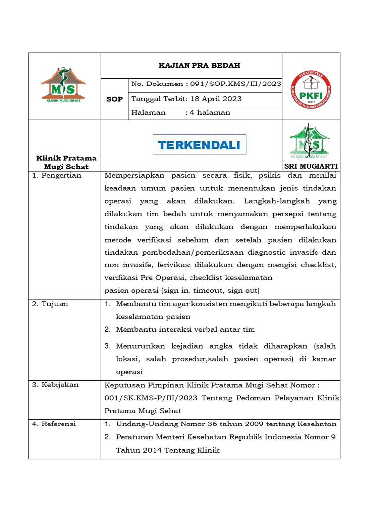Sop Kajian Prabedah 3 | PDF