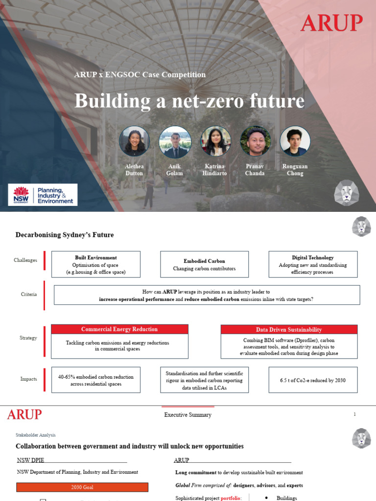 Aslan Advisory - Arup X EngSoc Case Submission | PDF | Life Cycle Assessment | Building ...