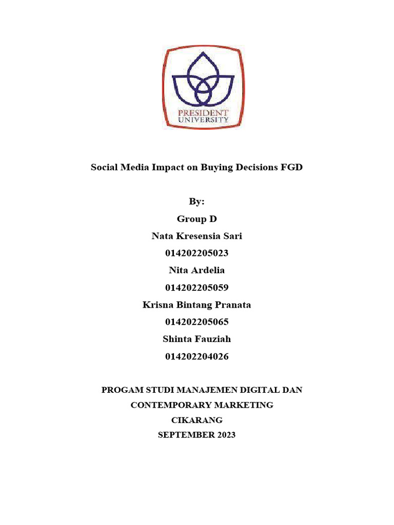Finall - Report - Social Media Impact On Buying Decisions FGD | PDF ...
