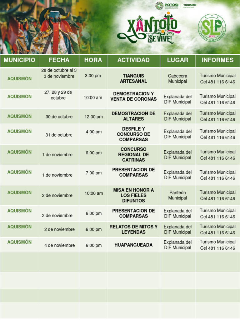 Programa DíadeMuesrtos Xantolo | PDF | Ocio