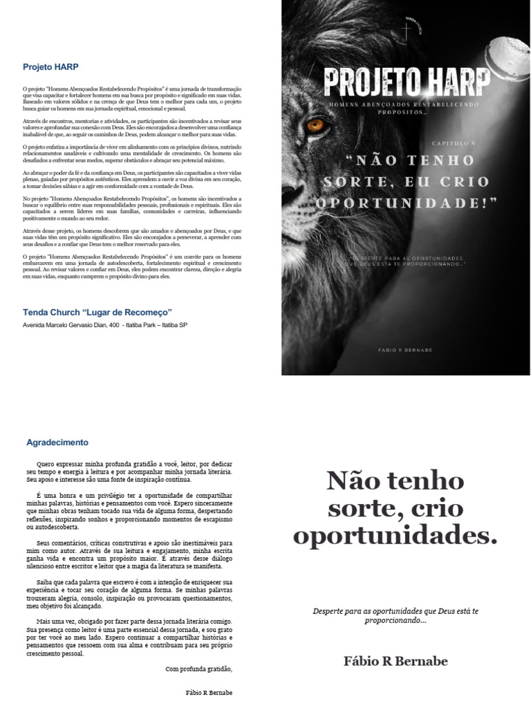 Nao Tenho Sorte, Crio Oportunidades | PDF | Livro de Ruth | Sorte