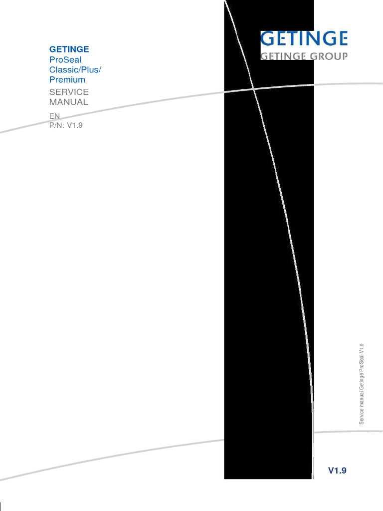 Getinge ProSeal Sealing Unit - Service Manual | PDF | Electrostatic Discharge | Printer (Computing)