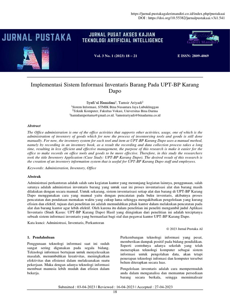 541-File Utama Naskah-2831-1-10-20230706 | PDF | Komputer | Teknologi & Rekayasa