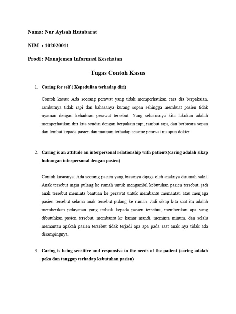 Contoh Kasus Caring 19 Mar | PDF