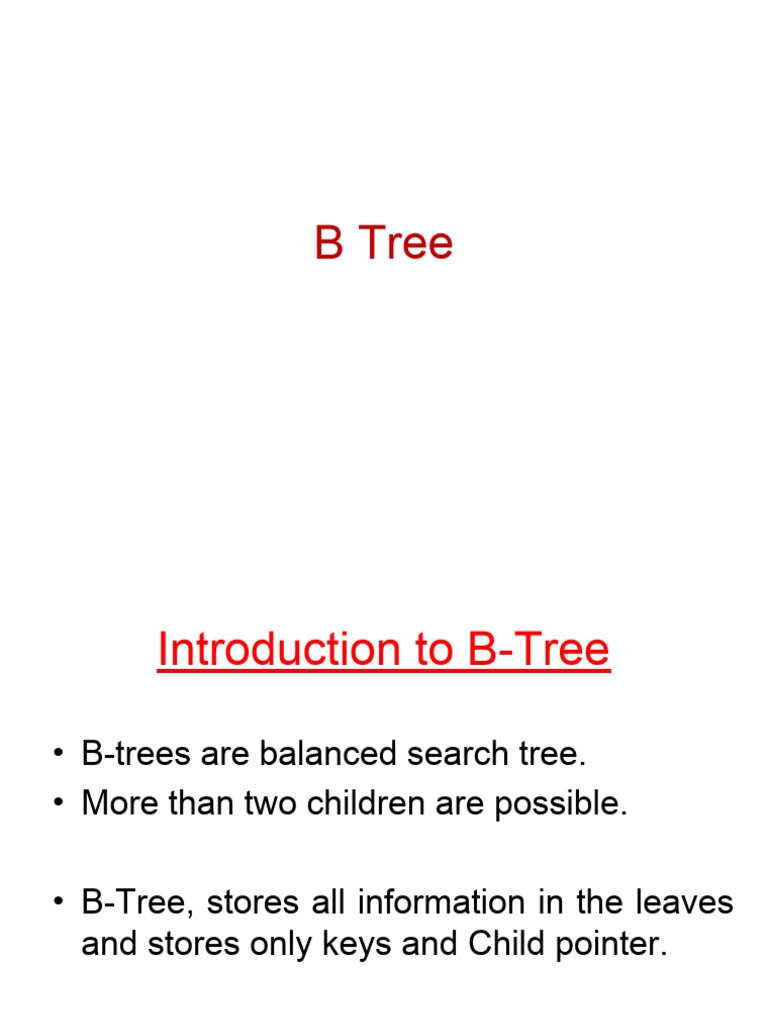 B Tree | PDF | Information Retrieval | Cybernetics B Tree | PDF | Information Retrieval | Cybernetics