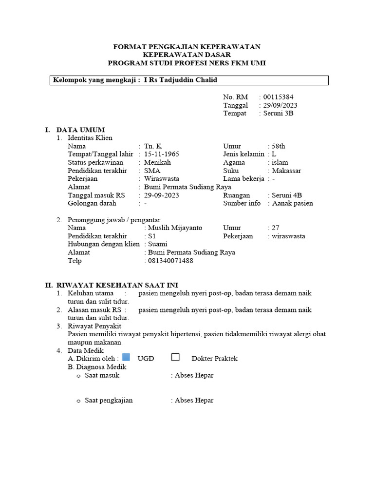 Laporan Kasus Abses Hepar Kelompok 1 KMB 2 | PDF | Kesehatan Holistik