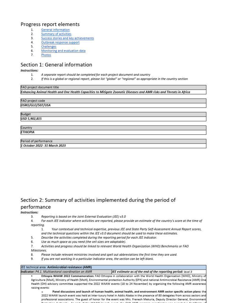 14 GHSA Progress Report September 2022 March 2023 | PDF | Anthrax | Food And Agriculture ...