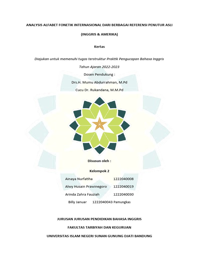 Analisis Alfabet Fonetik Internasional | PDF