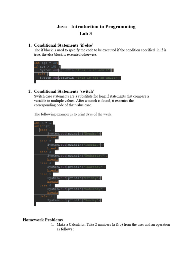 Java Lecture 3 | PDF