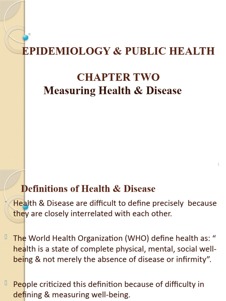 Measuring Health and Disease Definitions | PDF | Incidence ...