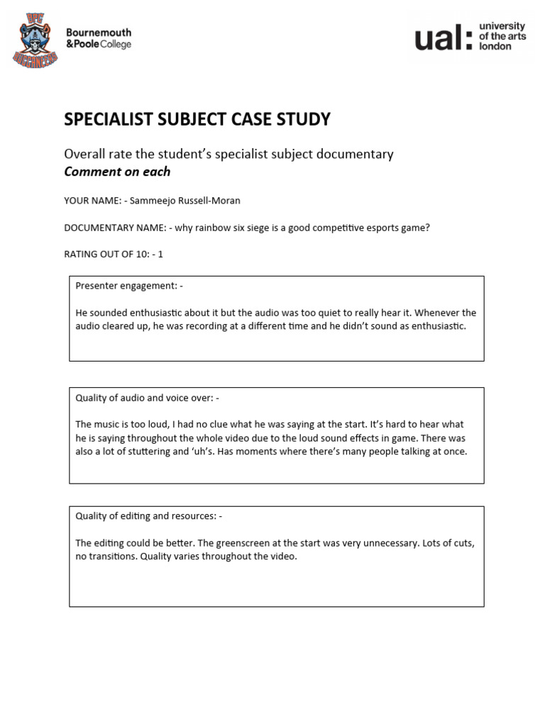 Case Study 2 Rainbow Six Siege | PDF
