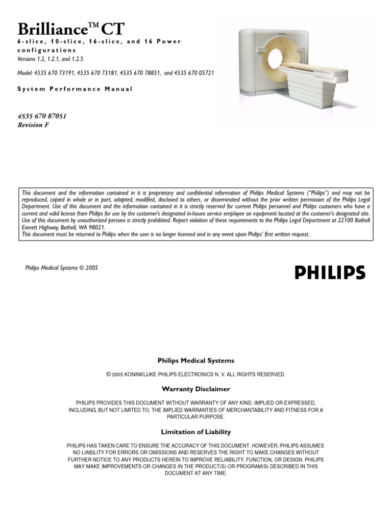 Brilliance CT: 6-Slice, 10-Slice, 16-Slice, and 16 Power Configurations | PDF | Ct Scan | X Ray