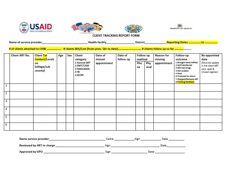 Client Follow Up Report Form | PDF