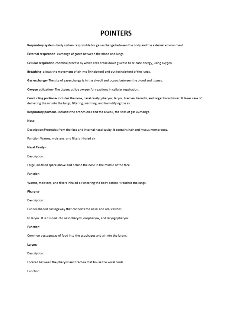 POINTERS-SCIENCE Grade 9 Quarter 1 | PDF | Heart | Lung