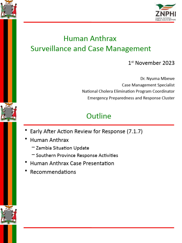 Anthrax Surveillance and Case Mangagement Update 1.11.23 | PDF | Anthrax | Causes Of Death
