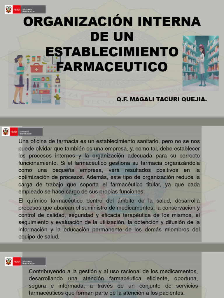 6 Organizacion Interna de Un Establecimiento Farmaceutico. | PDF ...