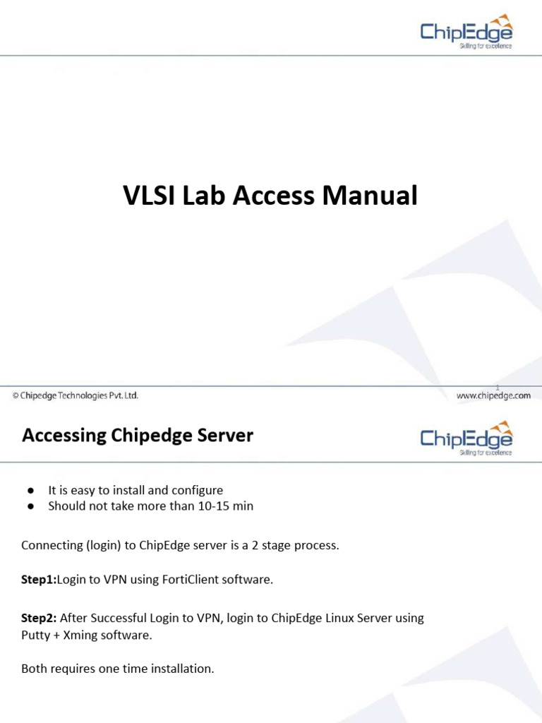 VLSI Lab Access User Manual | Download Free PDF | Login | Secure Shell