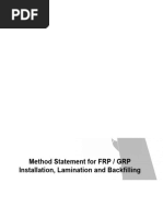 GRP Pipe Lamination Procedure | PDF | Fiberglass | Pipe (Fluid Conveyance)