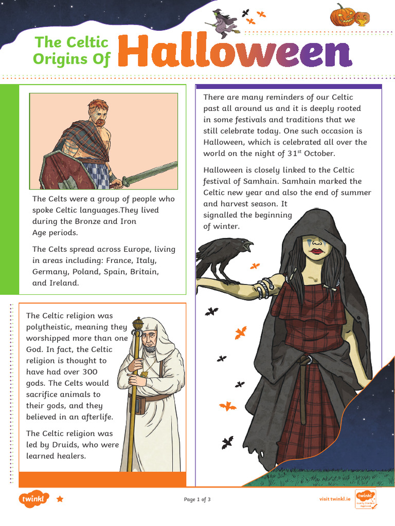 The Celtic Origins of Halloween Differentiated Reading Comprehension ...