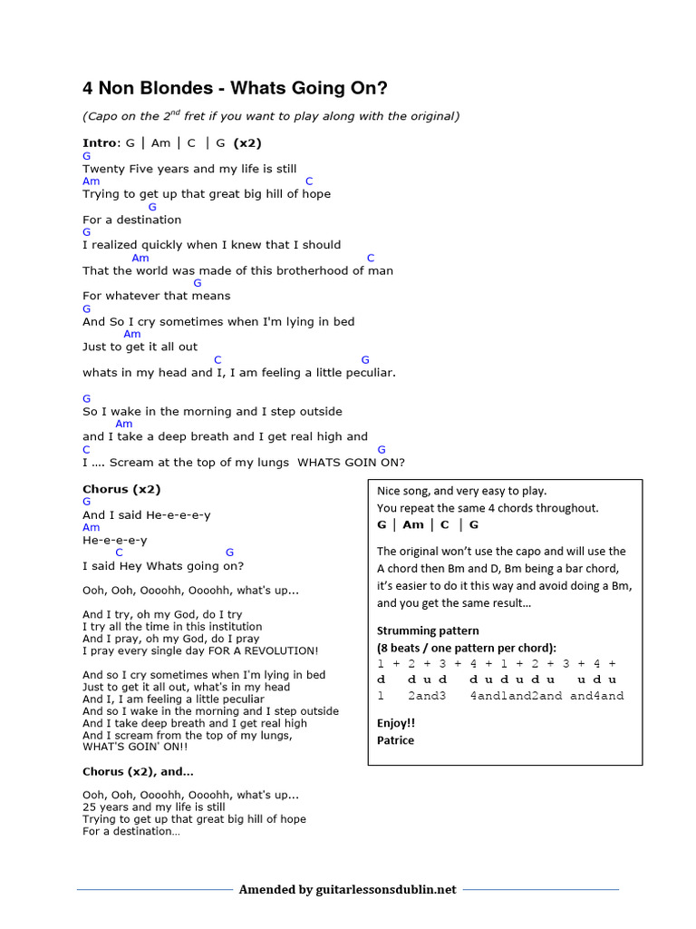 4 Non Blondes Whats Going On | PDF | Musical Instruments | Guitars