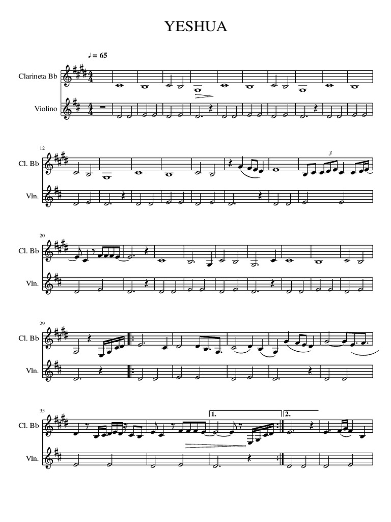 YESHUA-Partitura_e_Partes | PDF