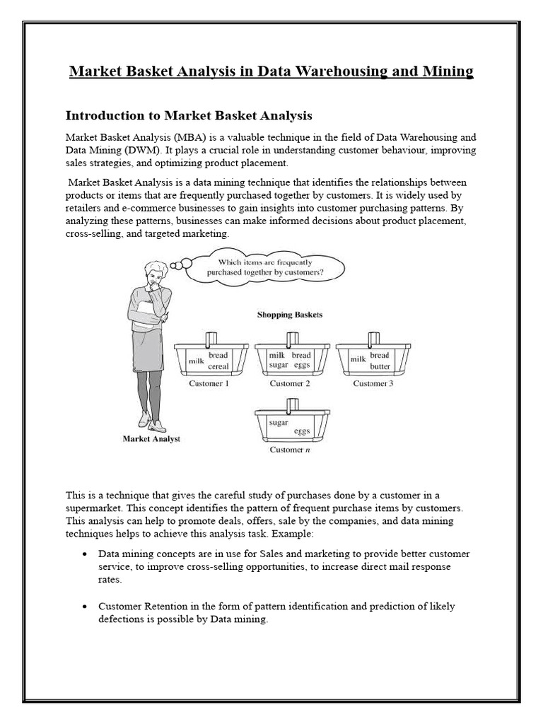 Market Basket Analysis in Data Warehousing and Mining Activity 2 | PDF ...