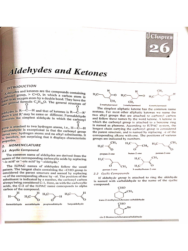 Aldehyde Ketone and Carboxylic Acid | PDF