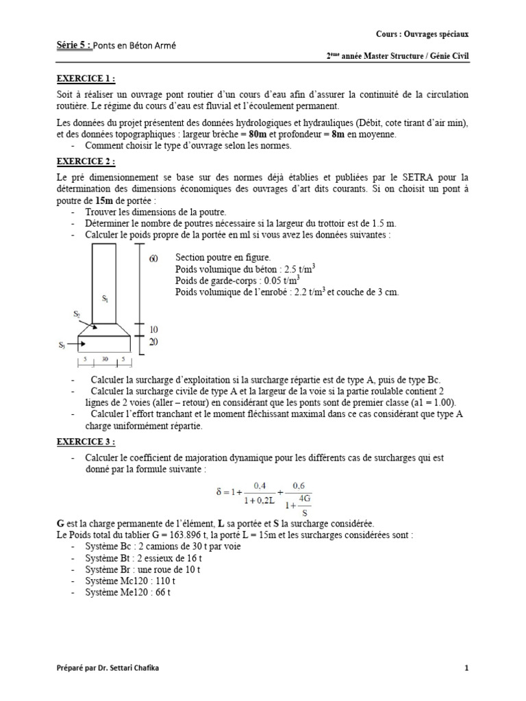 Cours sur les Ponts en Béton Armé | PDF | Pont | Béton armé