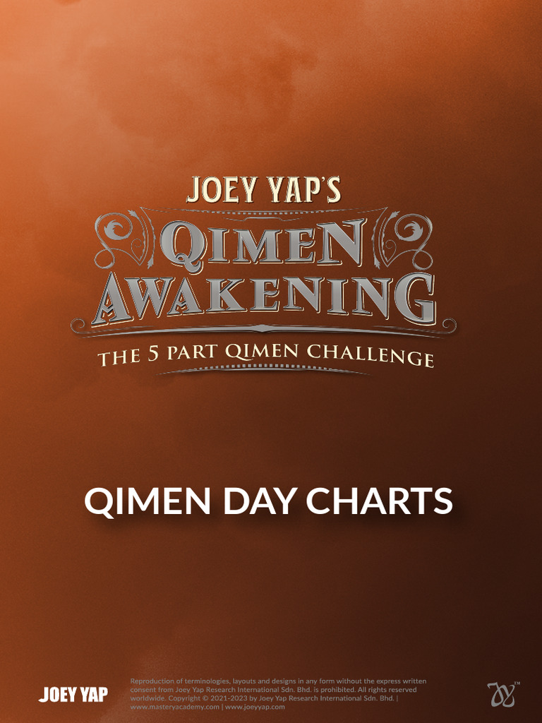 Joey Yap's QiMen Awakening - Day Charts | PDF