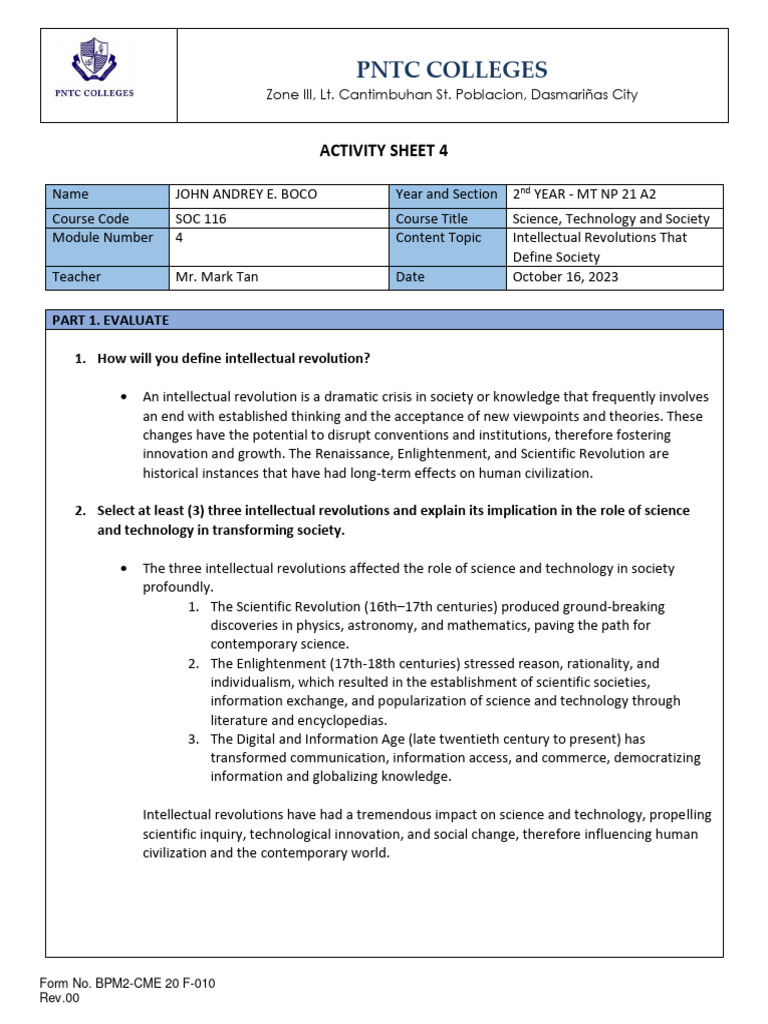 Soc Module 4 | PDF | Science | Age Of Enlightenment