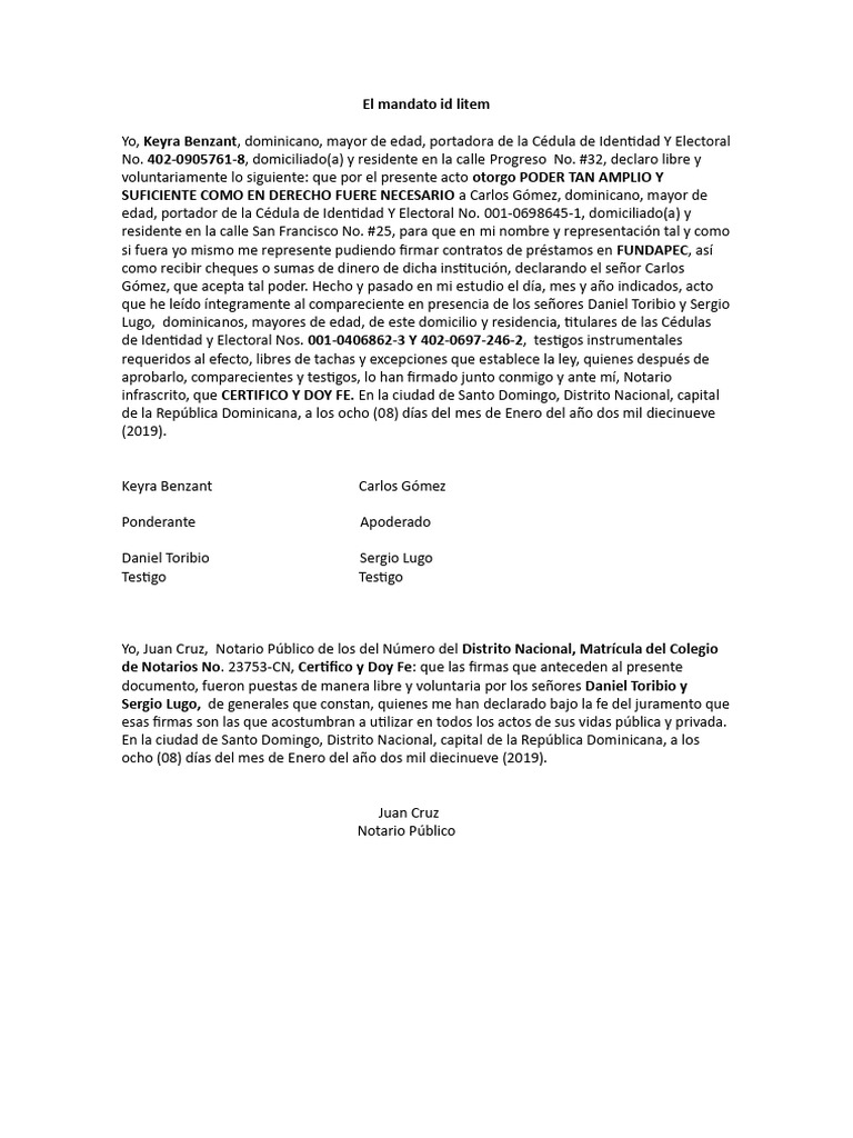 Mandato Ad Litem | PDF | Ciencias sociales | Derecho