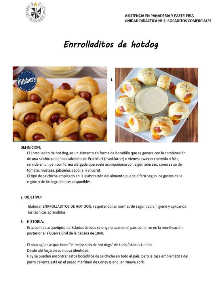 Enrrolladitos de Hot Dog | PDF | Pancho | Cocina