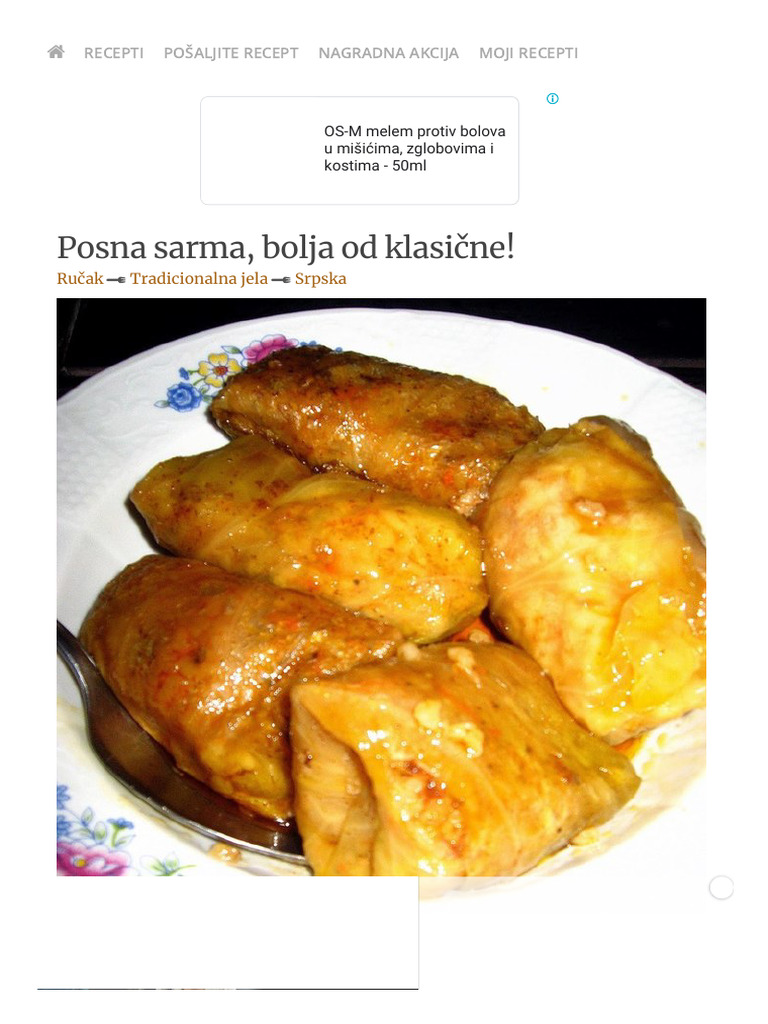 Posna sarma, bolja od klasične! - SuperRecepti.rs | PDF