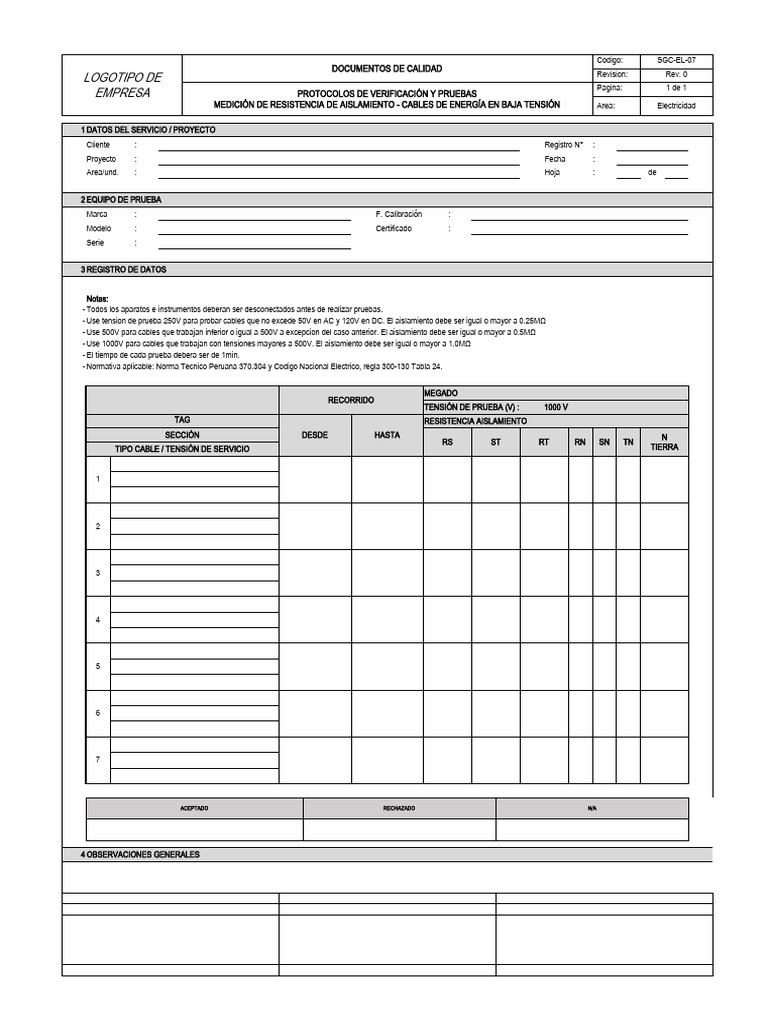 Protocolo Megado de Cables | Descargar gratis PDF | Ingenieria ...