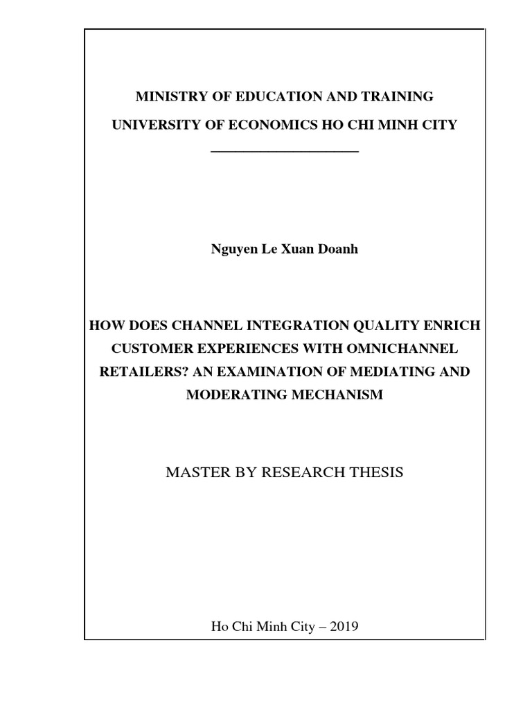Sample of A MA Thesis | PDF | Retail | Customer Experience