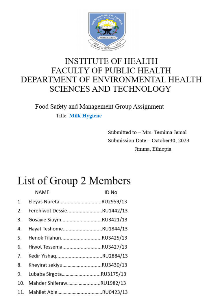 Milk Hygiene | PDF | Milk | Butter