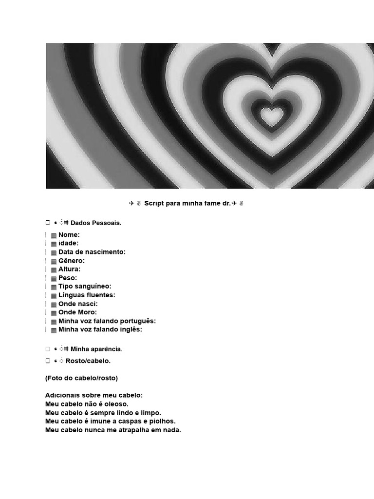 Script para Minha Fame Dr. | PDF