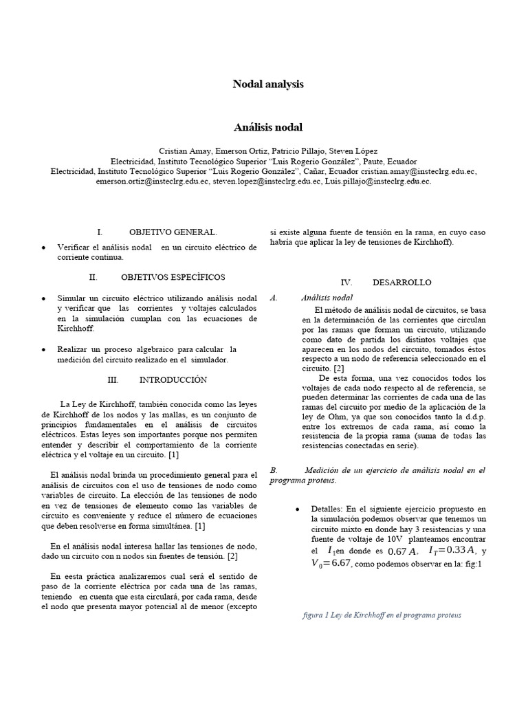 Analisis Nodal | PDF | voltaje | Red eléctrica