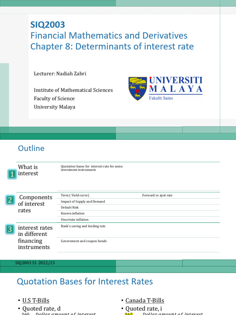 Determinants of Interest Rates Explained | PDF | Interest | Interest Rates