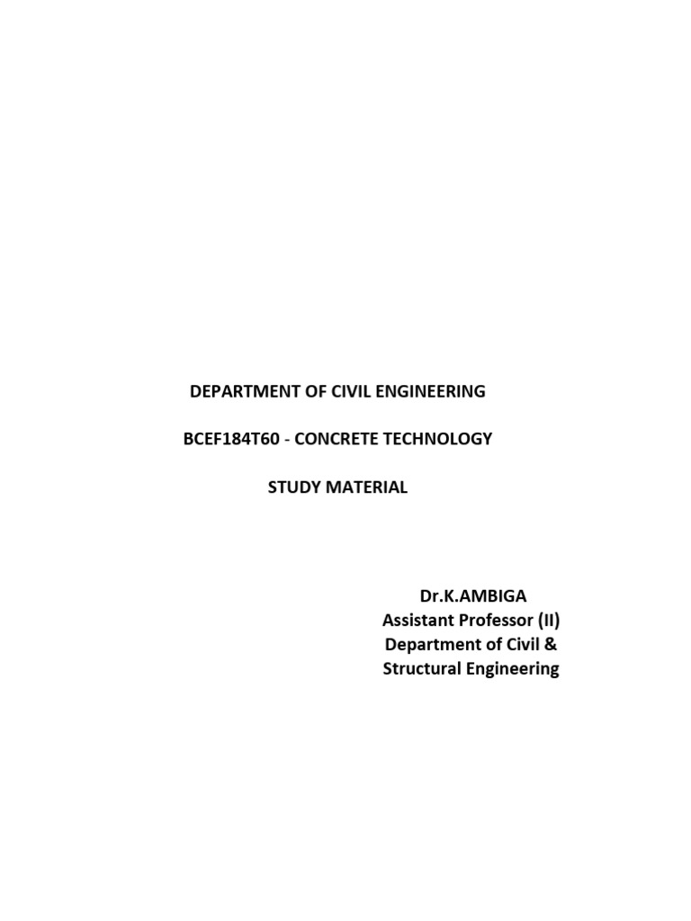 Concrete Technology | PDF | Cement | Concrete