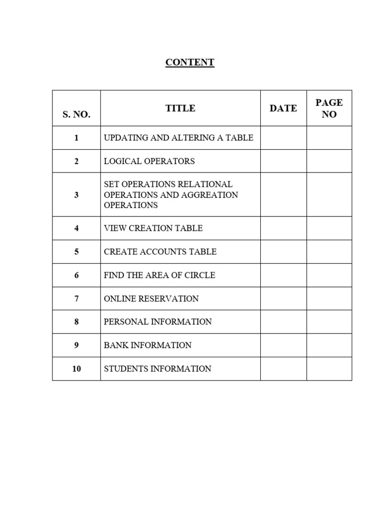 I Mca RDBMS Lab | PDF | Data Model | Data Management Software