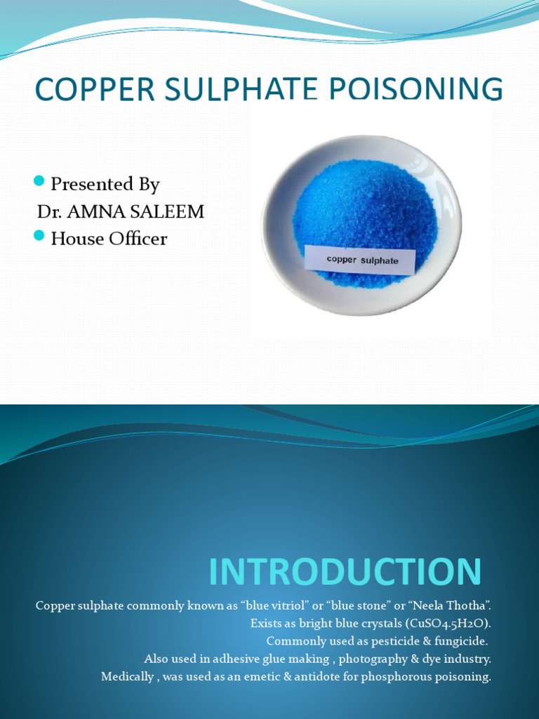 Copper Sulphate Poisoning | PDF