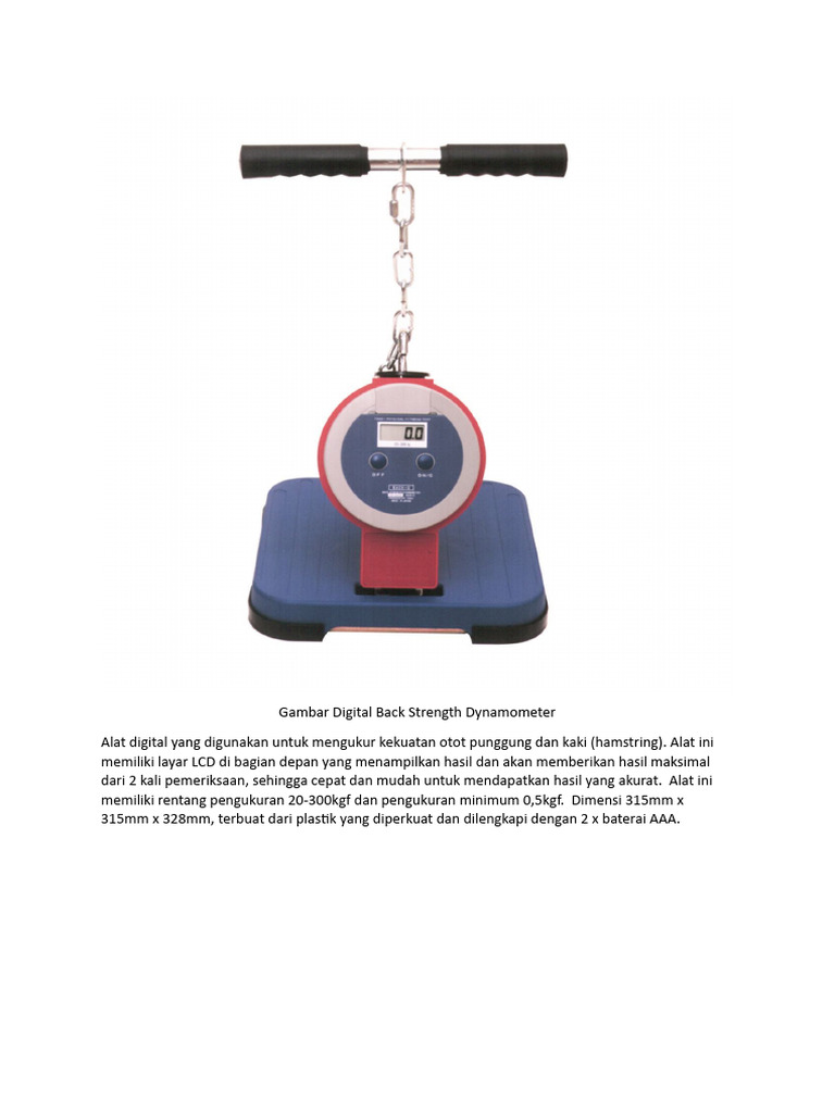 Gambar Digital Back Strength Dynamometer (1) | PDF