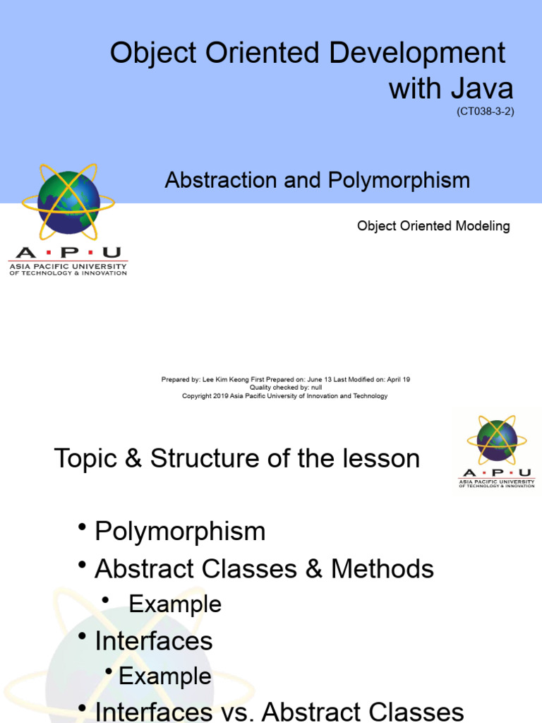 Abstraction And Polymorphism Pdf Class Computer Programming Method Computer Programming